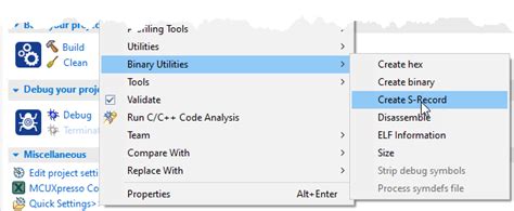 Enhancing Binary Utilities In Mcuxpresso Ide Mcu On Eclipse