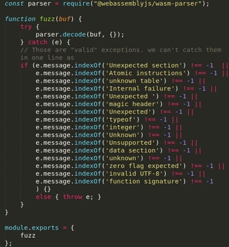 Fuzzing Npmnodejs Webassembly Parsing Library With Jsfuzz R