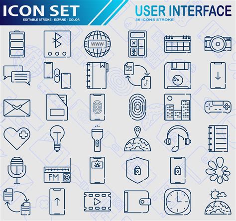User Interface Icons Set 3455723 Vector Art At Vecteezy