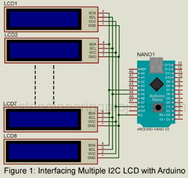 How To Interface Multiple I2C LCD To Arduino Engineering Projects