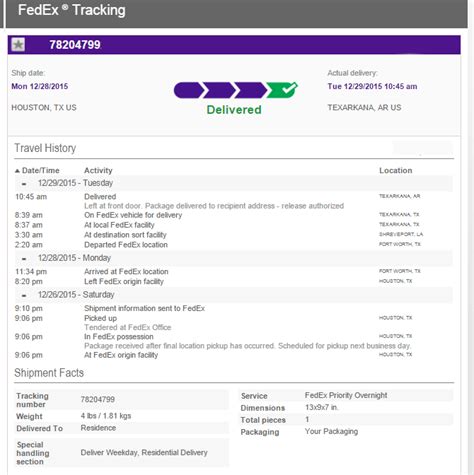 Fedex Tracking Number