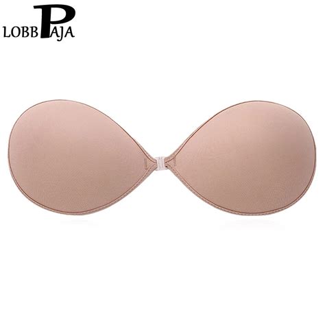 Lobbpaja Strapless Backless Women Silicone Bra Adhesive Stick On Sexy Push Up Brassiere Bras For