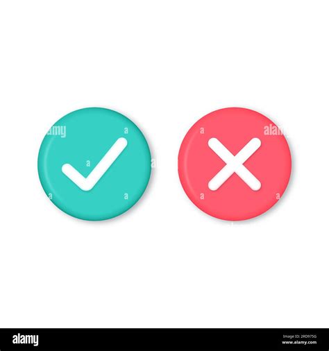 Checkmarks And Wrong Marks Checkmarks And Crosses Accepted Rejected