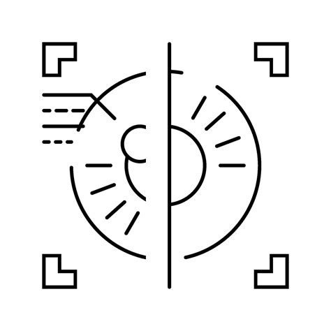Iris Scan Biometric Line Icon Illustration 52848335 Vector Art At Vecteezy
