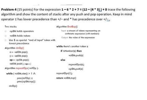 Solved Problem 415 Points For The Expression