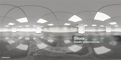 흰색 벽 대리석 바닥과 반사 3d 렌더 일러스트 Hdri Vr 스타일 파노현대 사무실의 360 파노라마 보기 0명에 대한 스톡 사진 및 기타 이미지 Istock