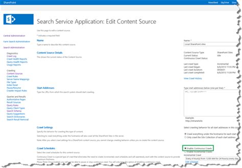 4단계 Sharepoint Server에서 검색 설정 및 카탈로그 콘텐츠 크롤링 사용 Sharepoint Server Microsoft Learn