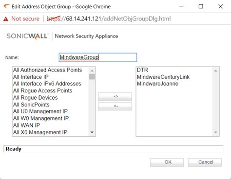 Add Address Objectsgroups To Sonicwall Mindware