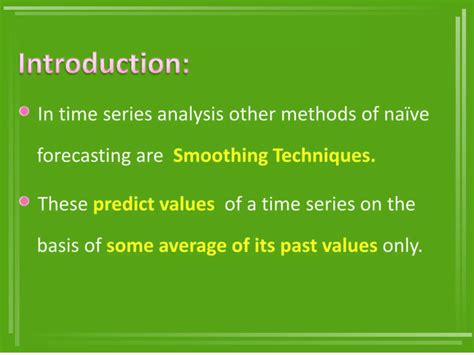 Time Series Analysissmoothing Techniques Rmse Pptx Pptx