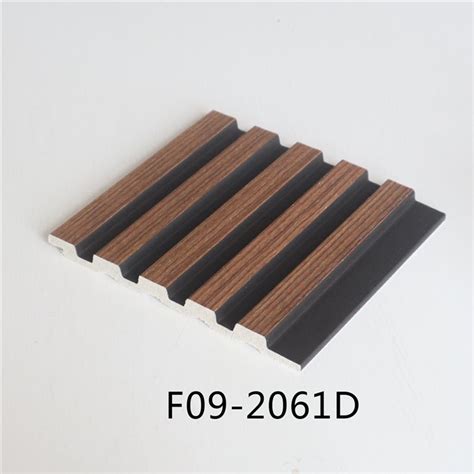 Cina Kualitas Tinggi Arang Louver Cladding Panel Dinding Kayu