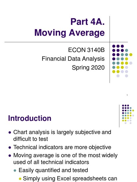 Part 4a Moving Average Pdf Moving Average Applied Mathematics