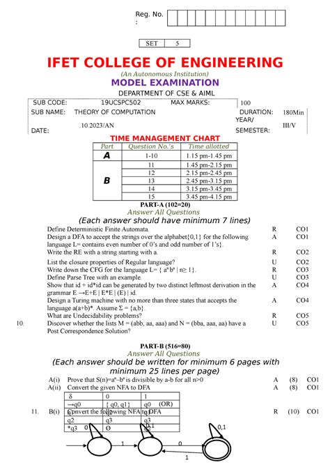 Model Qp Set 5 Set Qbs Set 5 Ifet College Of Engineering An