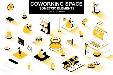 Development Company Bundle Of Isometric Elements 2863891 Vector Art At Vecteezy