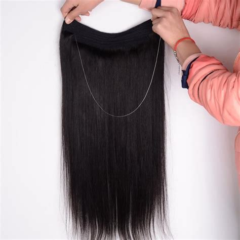 1b Off Black Halo Invisible Seamless Halo Hair Extension Sashlabelle Hair Canada