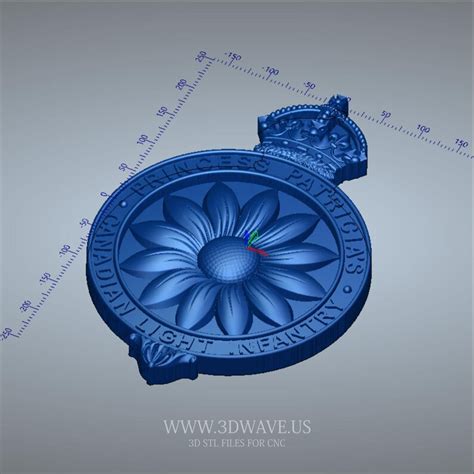 Ppcli Badge 3d Model For Cnc Princess Patricias Canadian Light