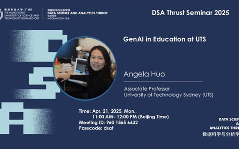 data science and analytics thrust seminar genai in education at uts