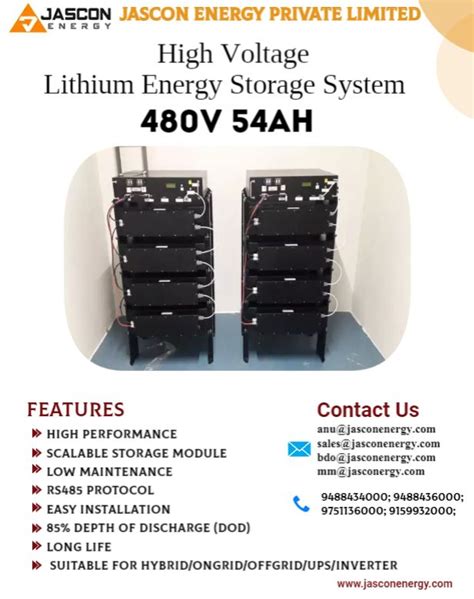 Jascon Energy Private Limited On Linkedin High Voltage Lithium Ess