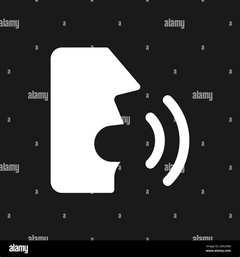 Speech Recognition Dark Mode Glyph Ui Icon Stock Vector Image Art Alamy