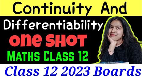 Continuity And Differentiability One Shot Class 12 Boards 2023 Class 12 Maths Chapter 4 Boards