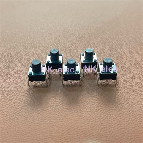 สวิทช์ Push Button Switch สวิทช์ปุ่ม กดติด ปล่อยดับ Tact Switch 4 ขา 6x6xhmm ราคาต่อ 5 ชิ้น