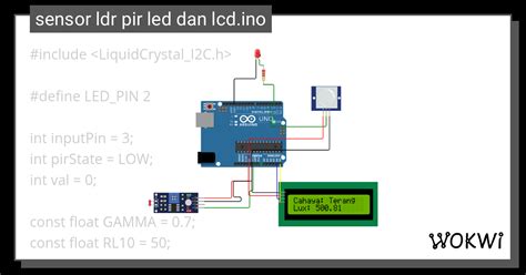 Sensor Ldr Pir Led Dan O Wokwi Esp32 Stm32 Arduino Simulator