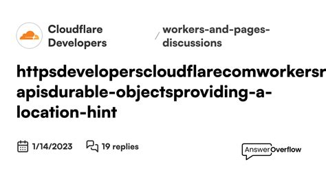 Workersruntime Apisdurable Objects