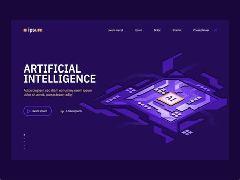 Premium Vector Vector Landing Page Of Artificial Intelligence Concept