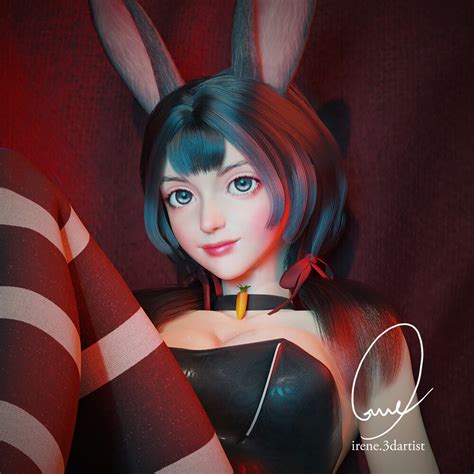 Artstation Black Bunny Girl