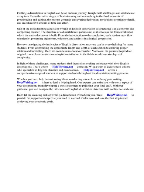 English Dissertation Structure Pdf Thesis Data