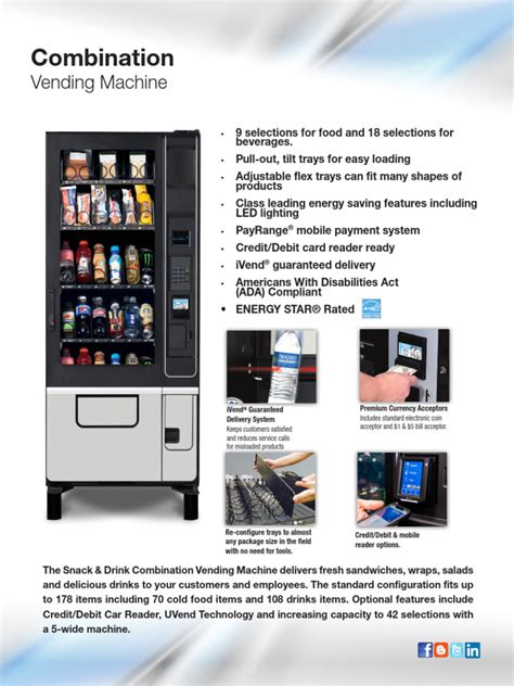 5 combination vending machine pdf vending machine