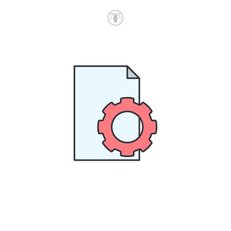 File Configuration And Document Settings Icon Symbol Illustration Isolated On White Background