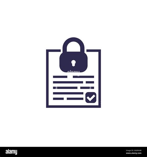 Document Protection Data Security Icon Stock Vector Image And Art Alamy