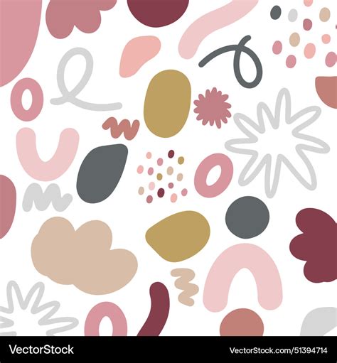 Abstract Hand Drawn Doodle Pattern Design Vector Image