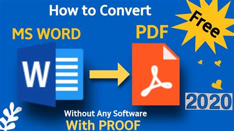 How To Convert Word To PDF YouTube