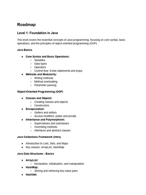 Roadmap 1 Pdf Method Computer Programming Class Computer Programming