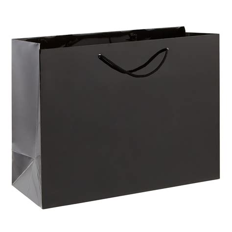 Euro Black Glossy Large T Bag The Container Store