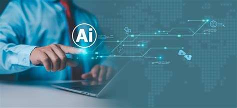 비즈니스를 보다 효율적으로 만드는 인공 지능 디지털 아이콘과 데이터 흐름으로 둘러싸인 Ai 기호를 손에 들고 인공 지능 기술