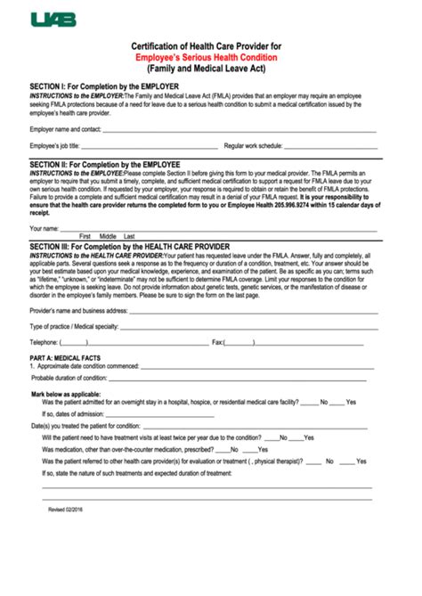 73 Fmla Certification Form Templates Free To Download In Pdf