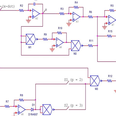 Analogue Circuit For The Forced And Quadratically Damped Duffing Download Scientific Diagram