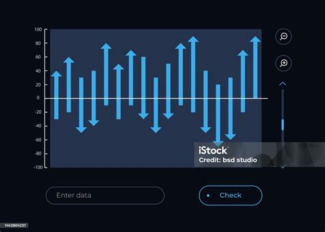 Dynamic Waterfall Chart Ui Element Template Stock Illustration