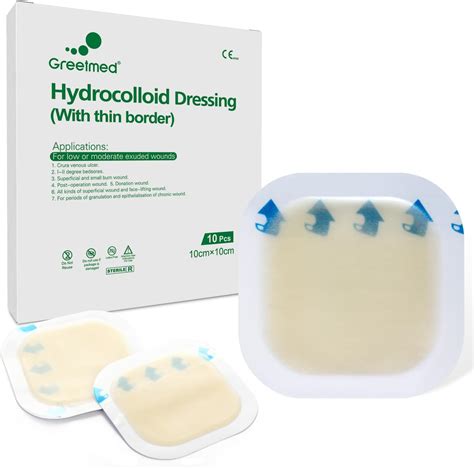 Hydrocolloid Bandages 4 X 4 With Thin Border Large