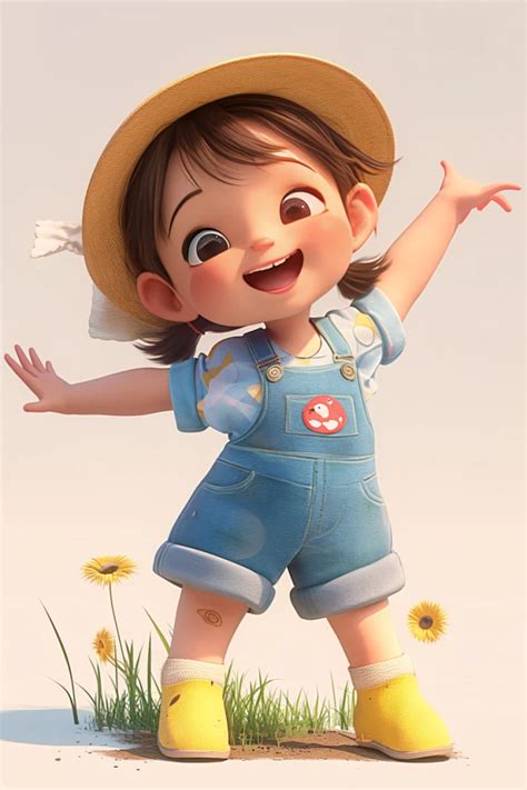 Ai数字艺术六一儿童节小孩模型 花瓣网