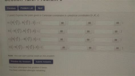 Solved Previousproblem List Next 1 Point Express The Point