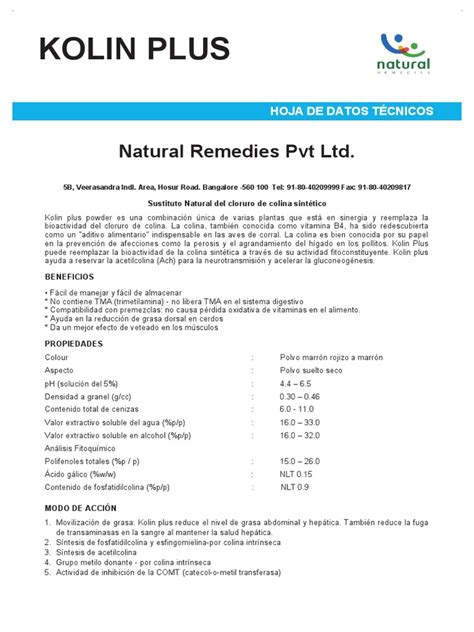 Kolin Plus Pdf Alimentos Biofísica Molecular
