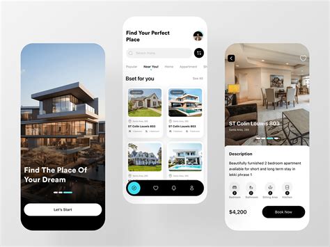 real estate mobile app design behance