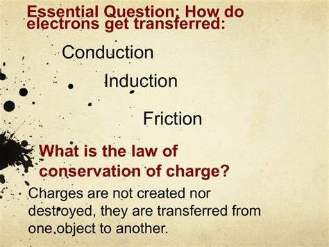 Conduction Induction Friction Essential Question How Do