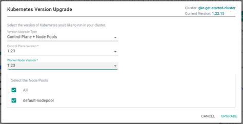 Learn KOP Upgrade GKE Cluster Rafay Product Documentation