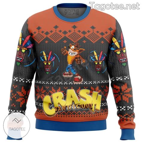 Crash Bandicoot Alt Xmas Ugly Christmas Sweater Tagotee