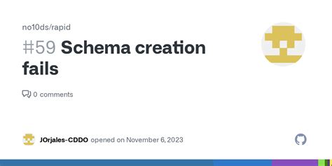 Schema Creation Fails · Issue 59 · No10dsrapid · Github