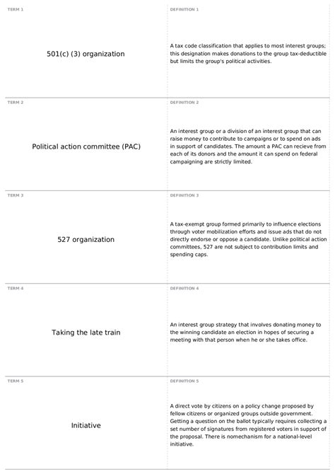 exam 3 political science flashcards pols 1301 american government organization online only